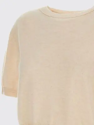 LISA YANG Short Sleeve Knit Sweater - White