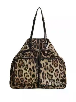 Dolce & Gabbana Leopard-print Shoulder Bag - Neutrals