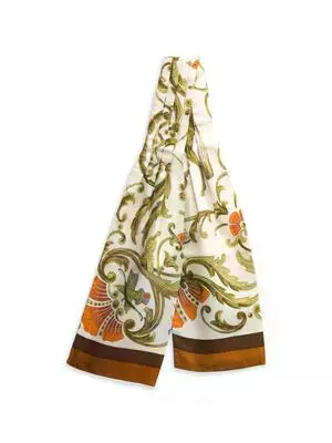 Hermès 1980s Cheval Turc Silk Scarf - Neutrals