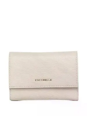 COCCINELLE Grained Flap Wallet - White
