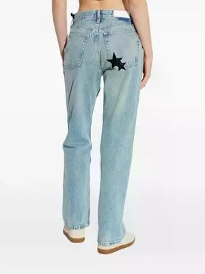 RE/DONE Star-patch Straight Leg Jeans
