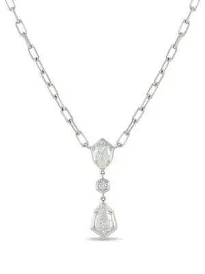 LB EXCLUSIVE 18k White Gold Diamond Necklace - Silver
