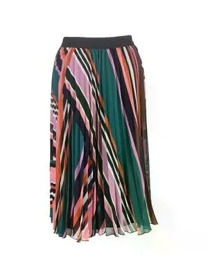 Ba&sh Printed Pleated Midi Skirt