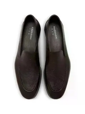 Magnanni Topstitched Leather Loafers