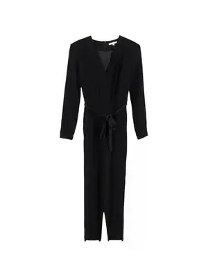 Maje V-neck Self-tie Jumpsuit - Black