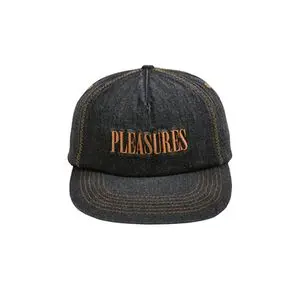 PLEASURES Zig Zag Denim Cap - Black