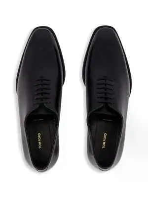 TOM FORD Lace-up Leather Oxford Shoes - Black