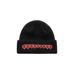 PLEASURES Hearts Beanie - Black
