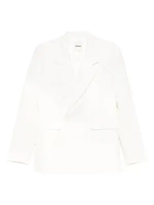 Sandro Double-breasted Blazer - White
