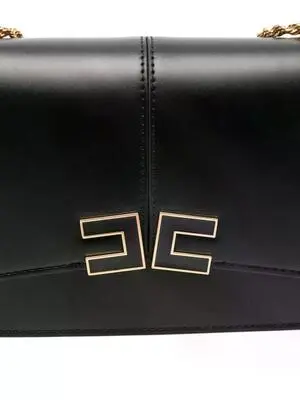 Elisabetta Franchi Logo-plaque Chain-strap Shoulder Bag - Black