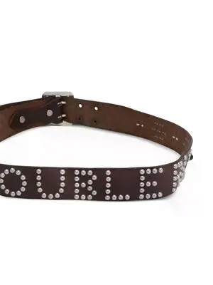 Ralph Lauren Studded-logo Leather Belt