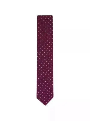 Eton Geometric-pattern Neck Tie - Red