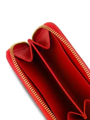 Valentino Garavani Zipped Grained Leather Wallet