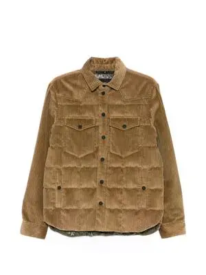 Moncler Gelt Corduroy Padded Shirt Jacket - Brown