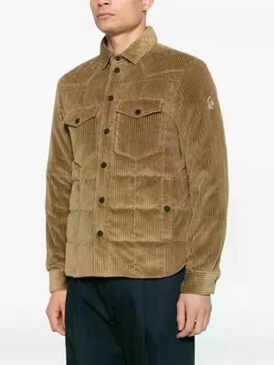 Moncler Gelt Corduroy Padded Shirt Jacket - Brown