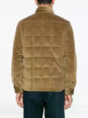 Moncler Gelt Corduroy Padded Shirt Jacket - Brown