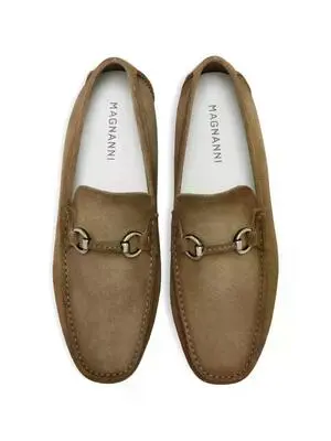 Magnanni Suede Loafers With Strap Detail