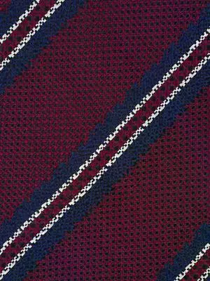 Zegna Striped Neck Tie - Red