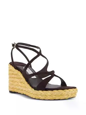 JIMMY CHOO Ayla Raffia Wedged Sandals