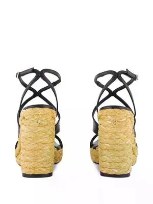 JIMMY CHOO Ayla Wedge-heel Sandals - Black