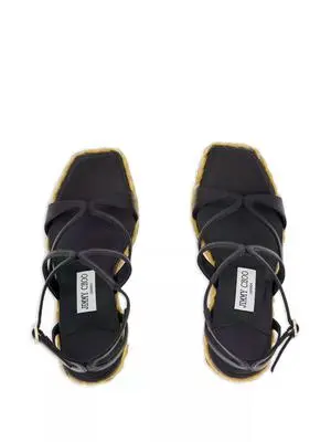 JIMMY CHOO Ayla Wedge-heel Sandals - Black