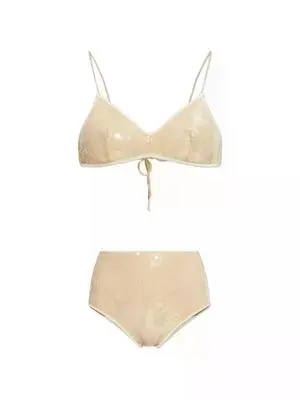 Oseree Sequin Bikini - Neutrals