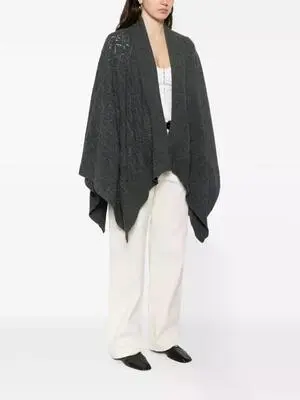 Ermanno Scervino Ribbed-knit Poncho