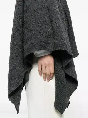 Ermanno Scervino Ribbed-knit Poncho