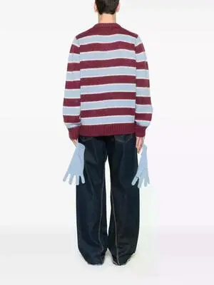 CHARLES JEFFREY Striped Gloves Sweater