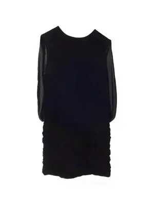 Saint Laurent Velvet Draped Mini Dress