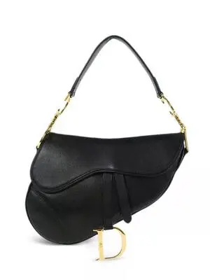 Dior 2001 D Charm Saddle Handbag - Black