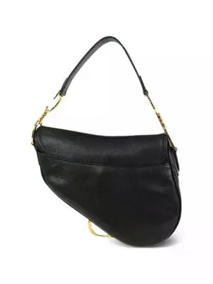 Dior 2001 D Charm Saddle Handbag - Black