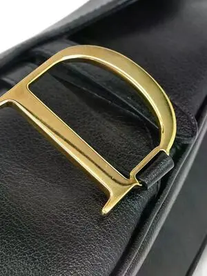 Dior 2001 D Charm Saddle Handbag - Black