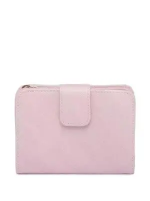 Prada Small Triangle-logo Leather Wallet - Pink