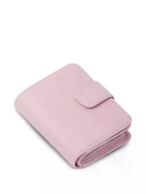 Prada Small Triangle-logo Leather Wallet - Pink