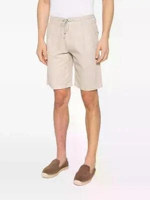 Eleventy Pleated Drawstring Shorts - Neutrals