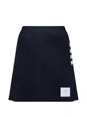 Thom Browne Textured Piqué 4-bar Pleat Mini Skirt - Blue