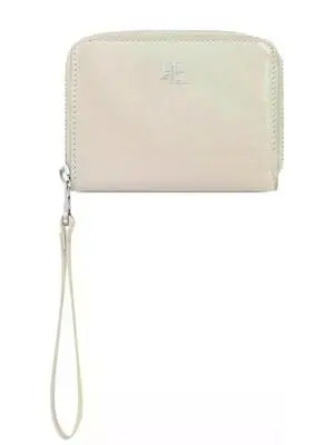 COURREGES Zipped Compact Wallet - Neutrals