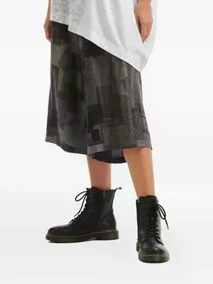 Y’s Newspaper Print Wide-leg Trousers
