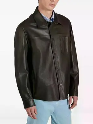 Montedoro Buttoned Leather Overshirt