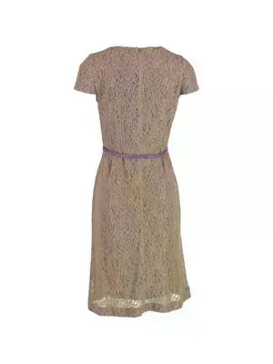 Max Mara Belted Lace Midi Dress