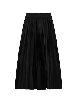 Sacai Nylon-Twill Pleated Cargo Midi Skirt - Black | Editorialist