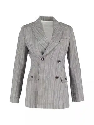 JOSEPH Houndstooth Double-breasted Blazer