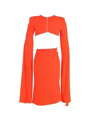 Alex Perry Cape-effect Cut-out Mini Dress