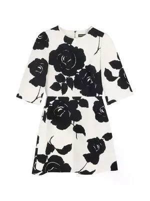 Dolce & Gabbana Floral-print Mini Dress - White