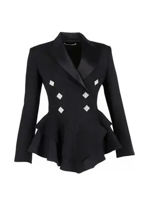Alessandra Rich Embellished Peplum Jacket