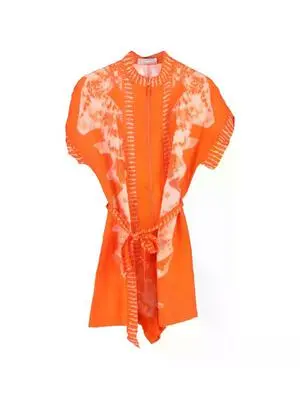 Zimmermann Lulu Tie-dye Zipped Playsuit - Orange