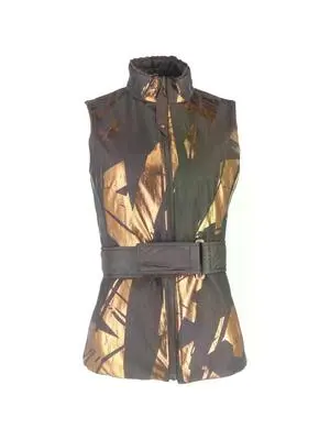 Escada Metallic-print Quilted Gilet