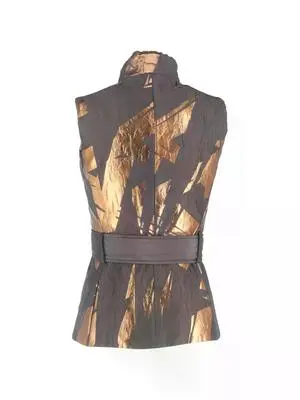 Escada Metallic-print Quilted Gilet