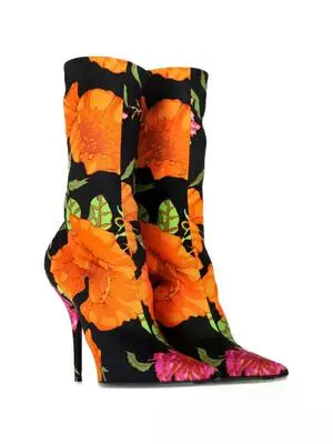 Balenciaga Floral-print Sock Boots